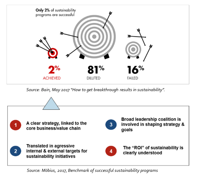 Success factors for a successful sustainability program management